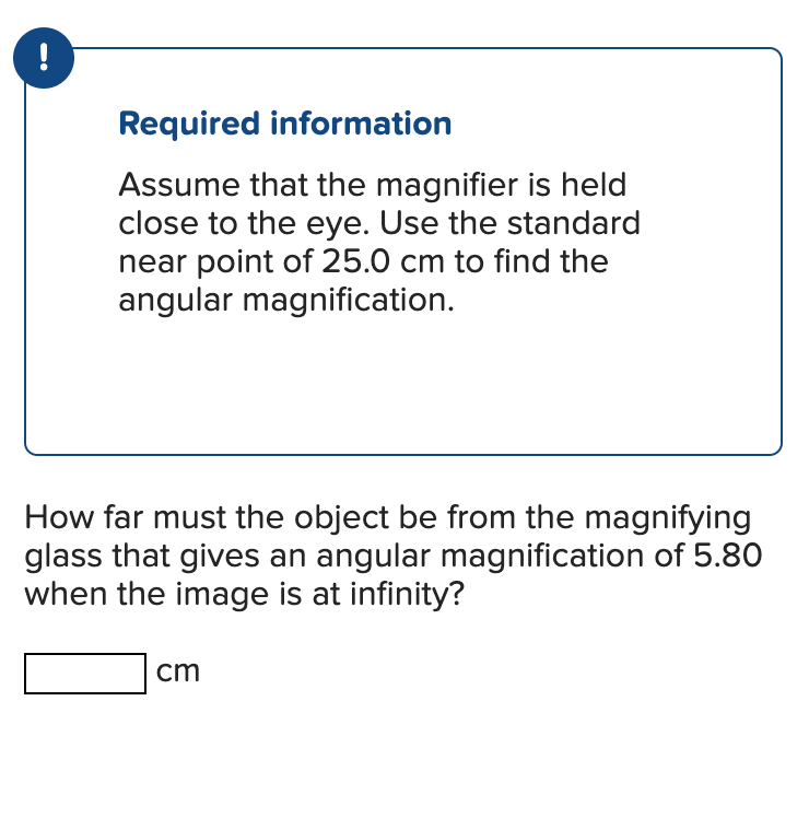 Solved Required information Assume that the magnifier is | Chegg.com