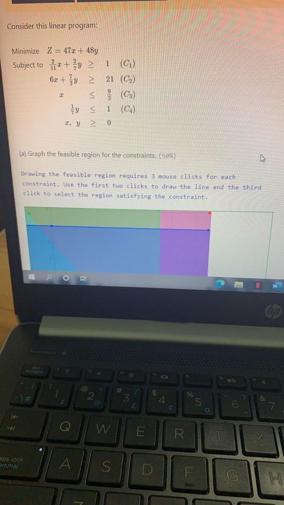 Solved Consider this linear program: Minimize Z = 47x + 48y | Chegg.com