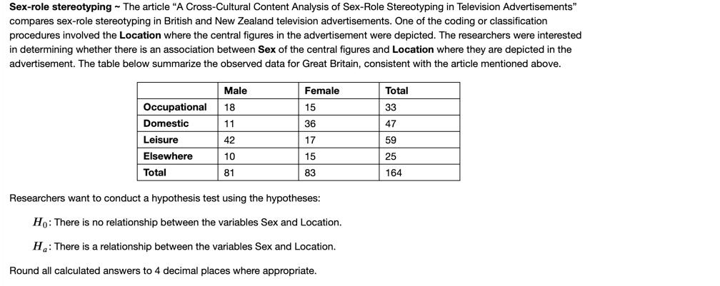 Solved Sex Role Stereotyping The Article A Cross Cultural