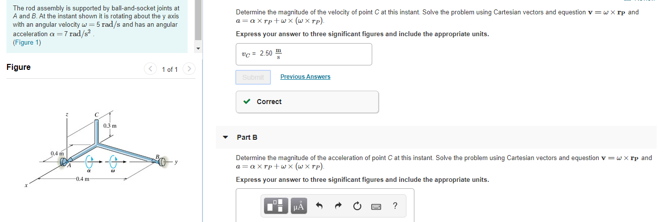 Solved The rod assembly is supported by ball-and-socket | Chegg.com