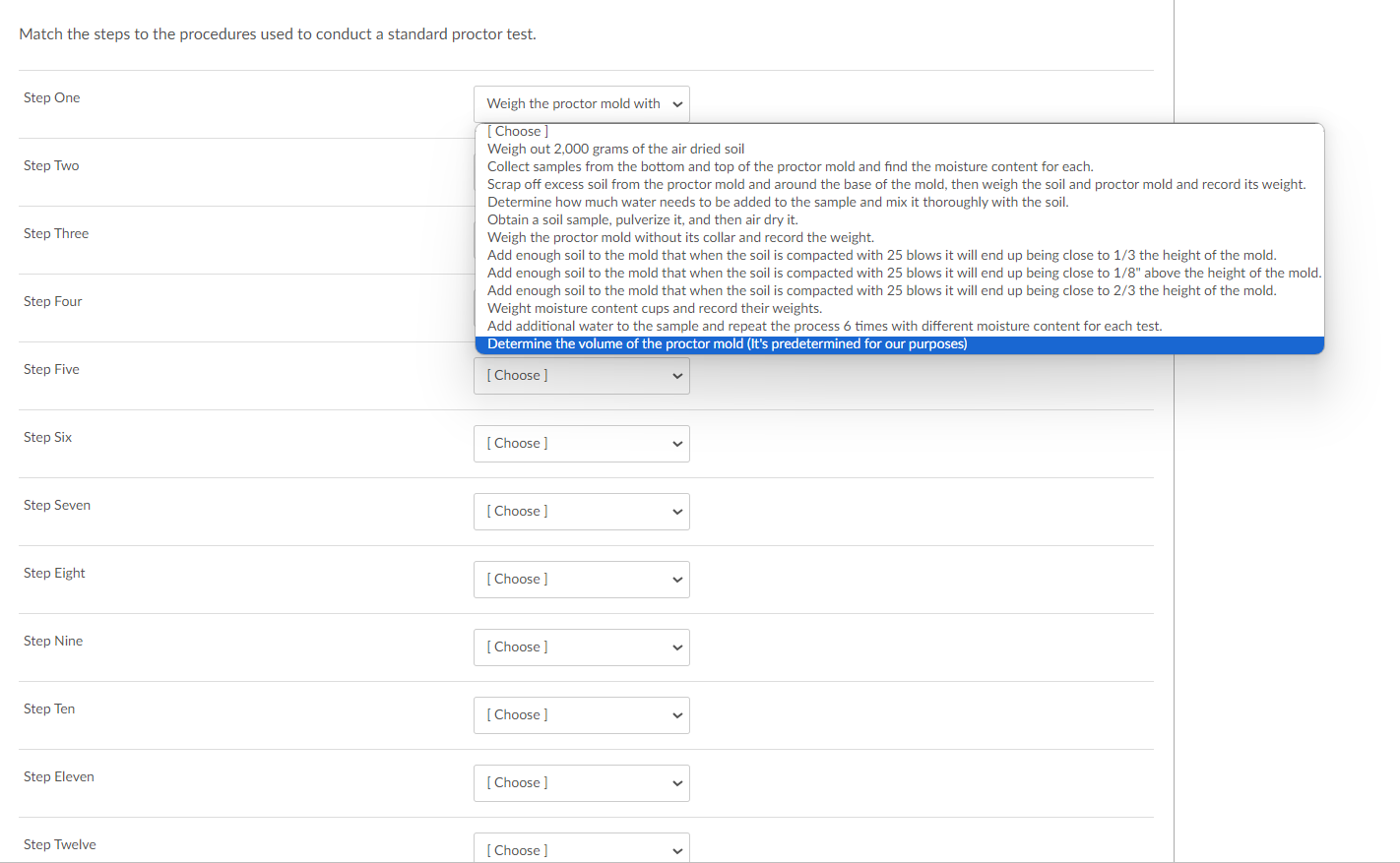 Solved Match the steps to the procedures used to conduct a | Chegg.com