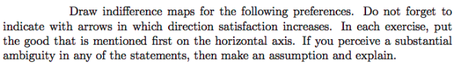 Solved Draw indifference maps for the following preferences. | Chegg.com