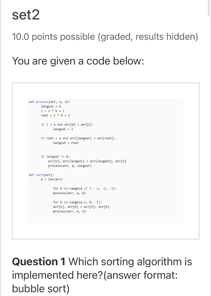 Solved set2 10.0 points possible (graded, results hidden) | Chegg.com