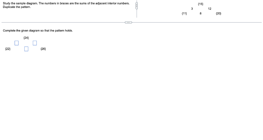 Solved Study the sample diagram. The numbers in braces are | Chegg.com