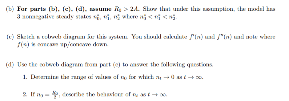 The population of a species is modelled by the | Chegg.com