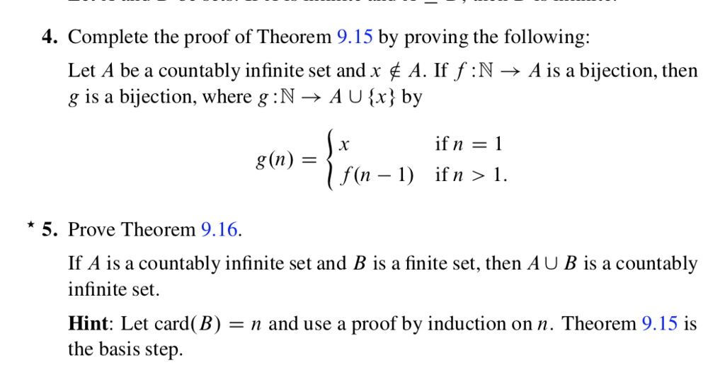 Solved 4. Complete the proof of Theorem 9.15 by proving the | Chegg.com