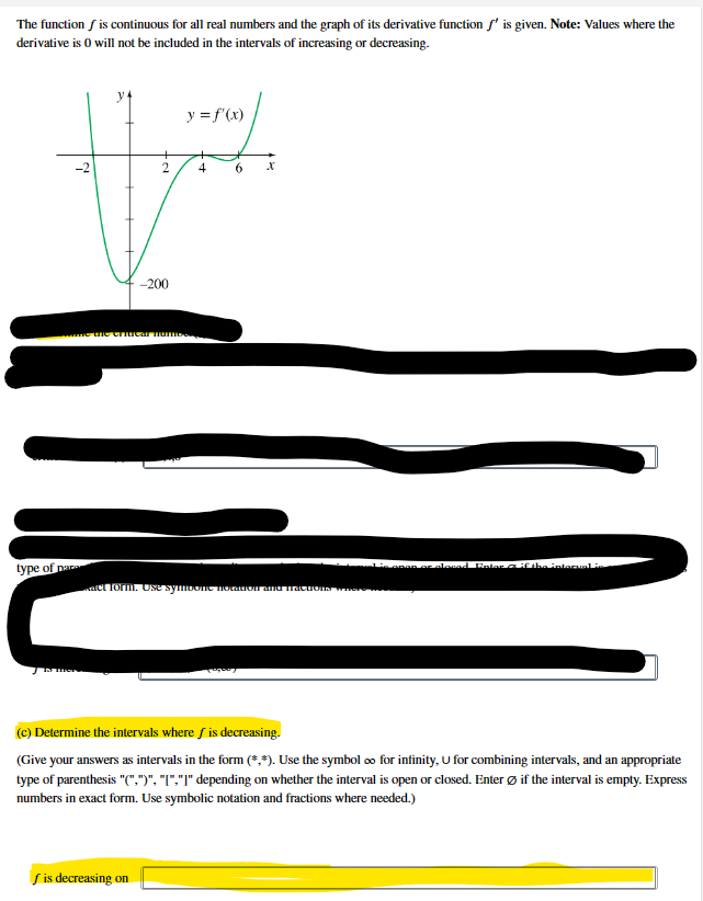Solved The function f is continuous for all real numbers and | Chegg.com