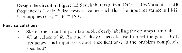 Solved PART 1: DESIGN AND ANALYSIS Consider the cireuit howa | Chegg.com