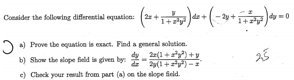 Solved Consider the following differential equation: | Chegg.com