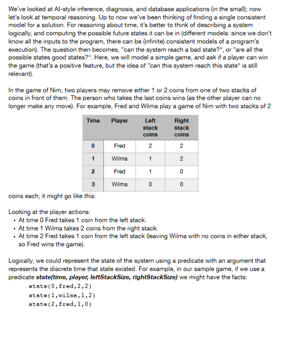 Solved We've looked at Al-style inference, diagnosis, and | Chegg.com