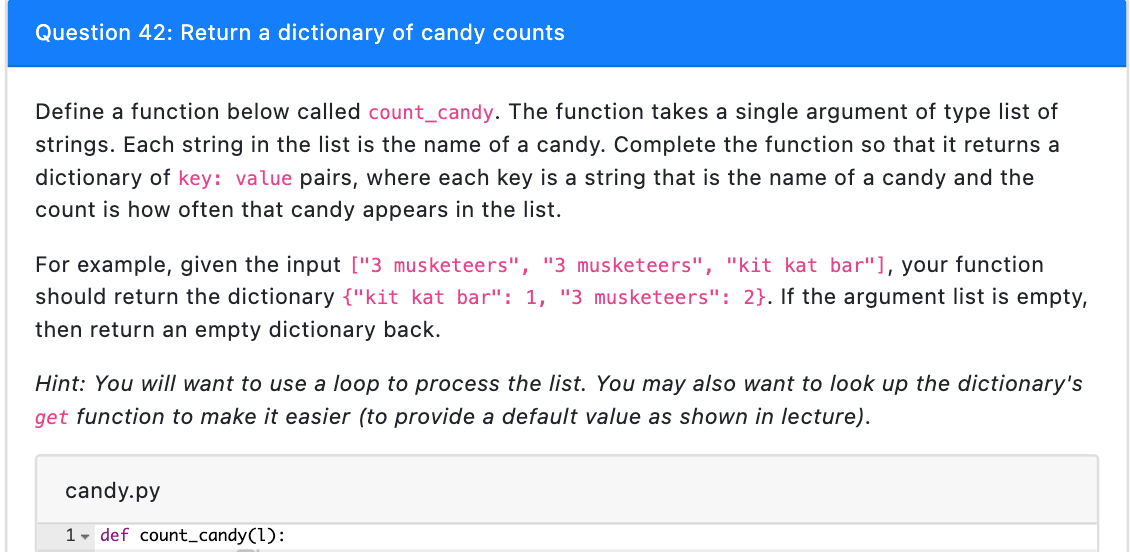 Solved Python List To The Dictionary Counting The Chegg