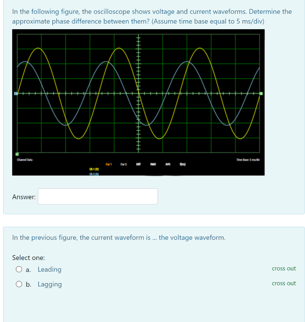 Solved In the following figure, the oscilloscope shows | Chegg.com