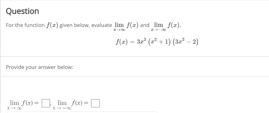 Solved Question For the function f(x) given below, evaluate | Chegg.com