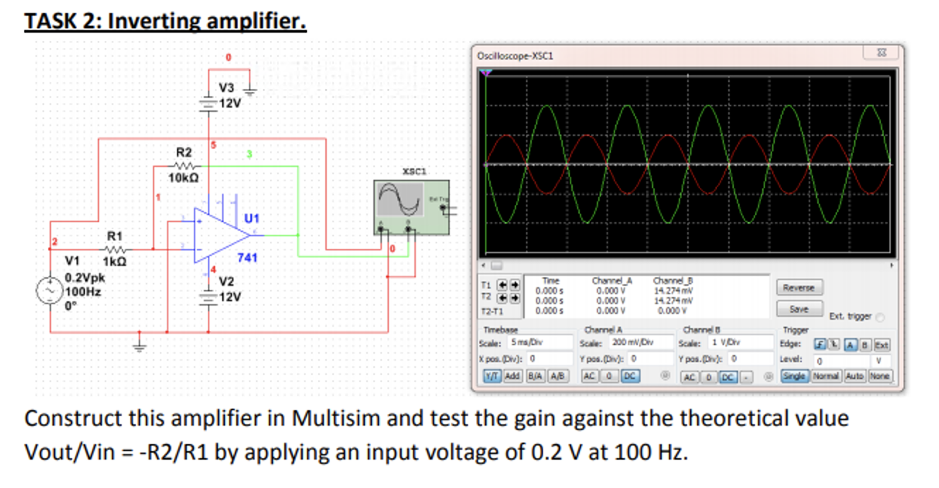 Task 1 Non Inverting Amplifier The Non Inverting 