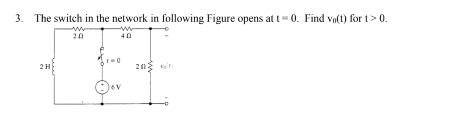 Solved 3. The switch in the network in following Figure | Chegg.com