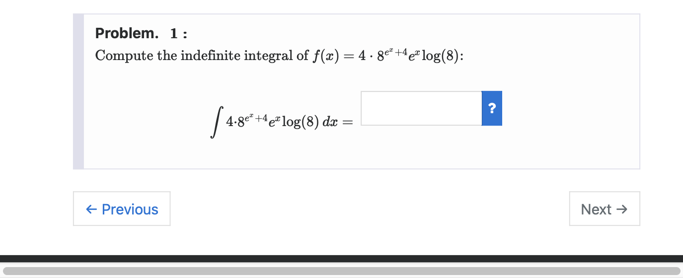 Solved Problem. 1 : Compute the indefinite integral of | Chegg.com