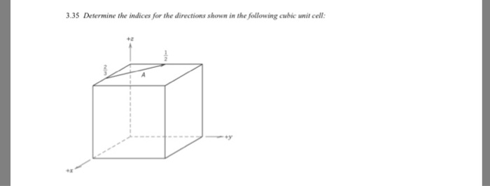 Solved 3 35 Determine The Indices For The Directions Shown