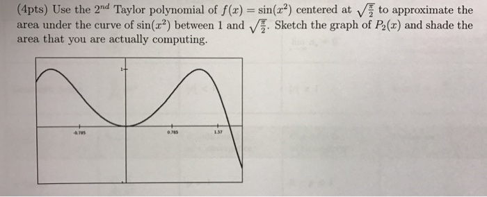 Solved Use the 2^nd Taylor polynomial of f(x) = sin (x^2) | Chegg.com
