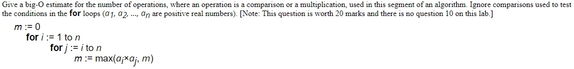 Solved Give a big-O estimate for the number of operations, | Chegg.com