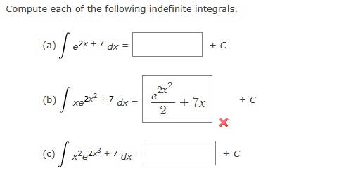Solved Compute each of the following indefinite | Chegg.com