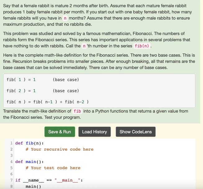 Solved Say that a female rabbit is mature 2 months after | Chegg.com