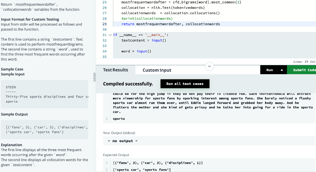 Hello My Python3 Code Is Not Outputting The Expected 