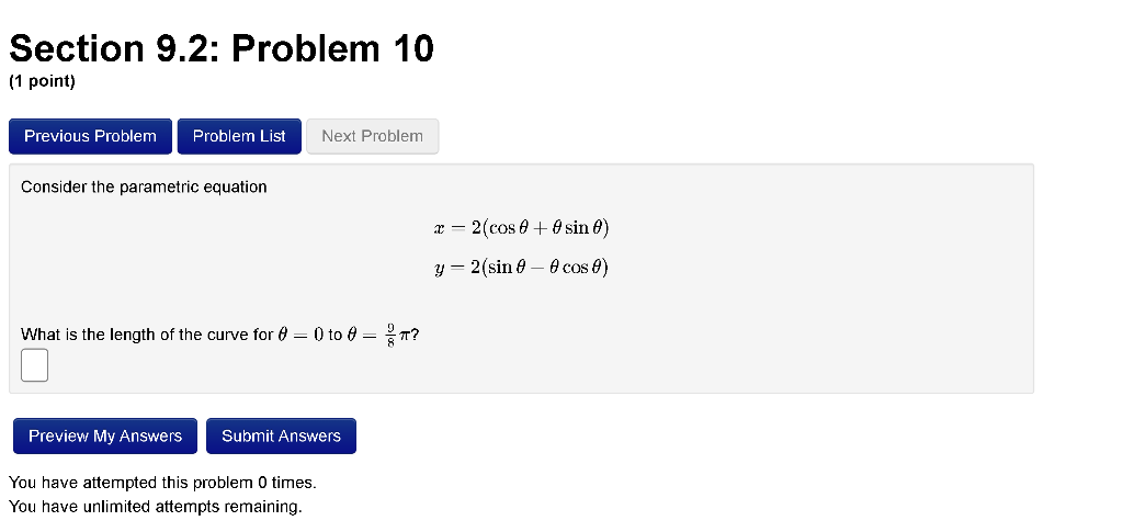 Solved Section 9.2: Problem 9 (1 point) Previous Problem | Chegg.com