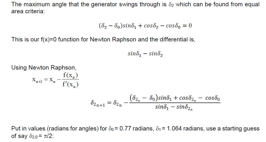 Solved The maximum angle that the generator swings through | Chegg.com