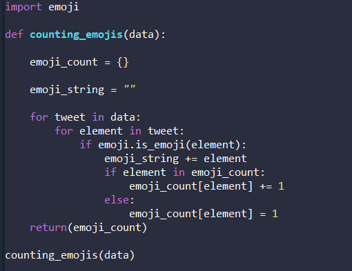 I'm not pulling any emojis from my dataset with this | Chegg.com