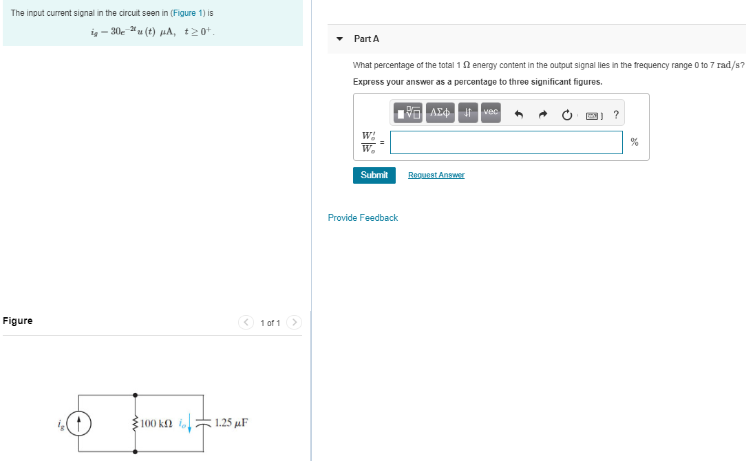 Solved The input current signal in the circuit seen in | Chegg.com