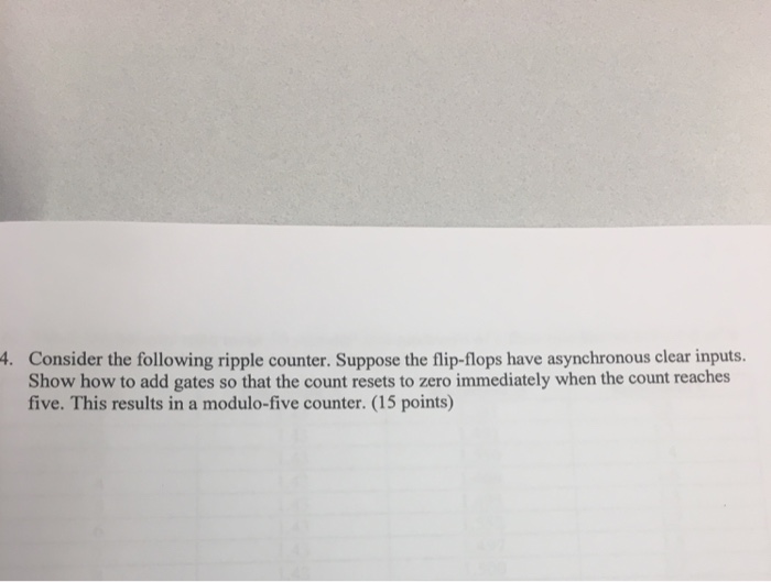 Solved Consider the following ripple counter. Suppose the | Chegg.com