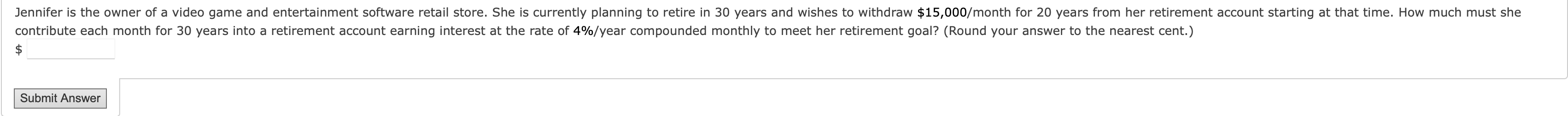 Solved $ Submit Answer | Chegg.com