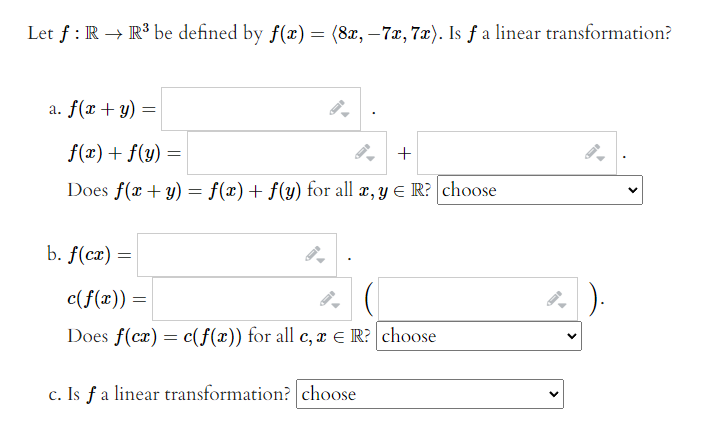 Solved Let f:R → R3 be defined by f(x) = (8x, – 73, 7x). Is | Chegg.com