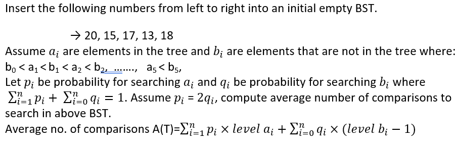 Solved Insert the following numbers from left to right into | Chegg.com