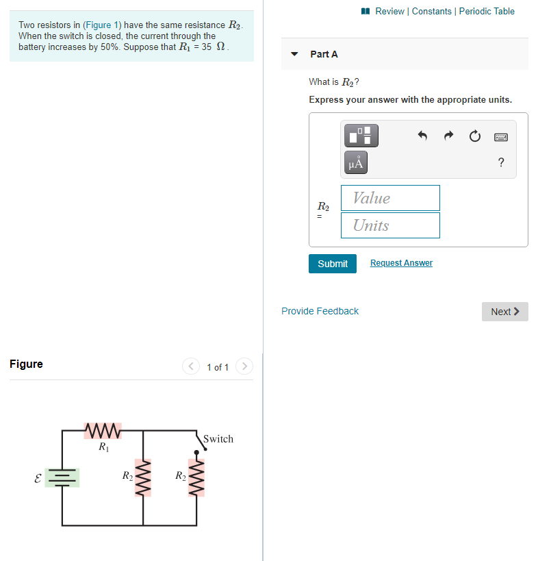 Solved Review | Constants Periodic Table Two resistors in | Chegg.com