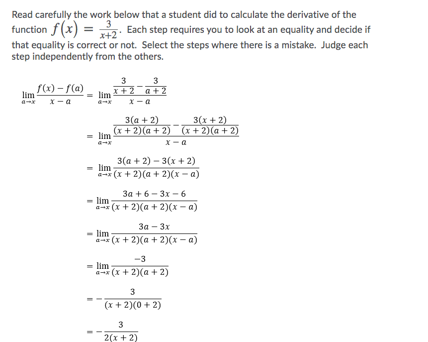Solved Read carefully the work below that a student did to | Chegg.com