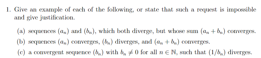 Solved 1. Give an example of each of the following, or state | Chegg.com