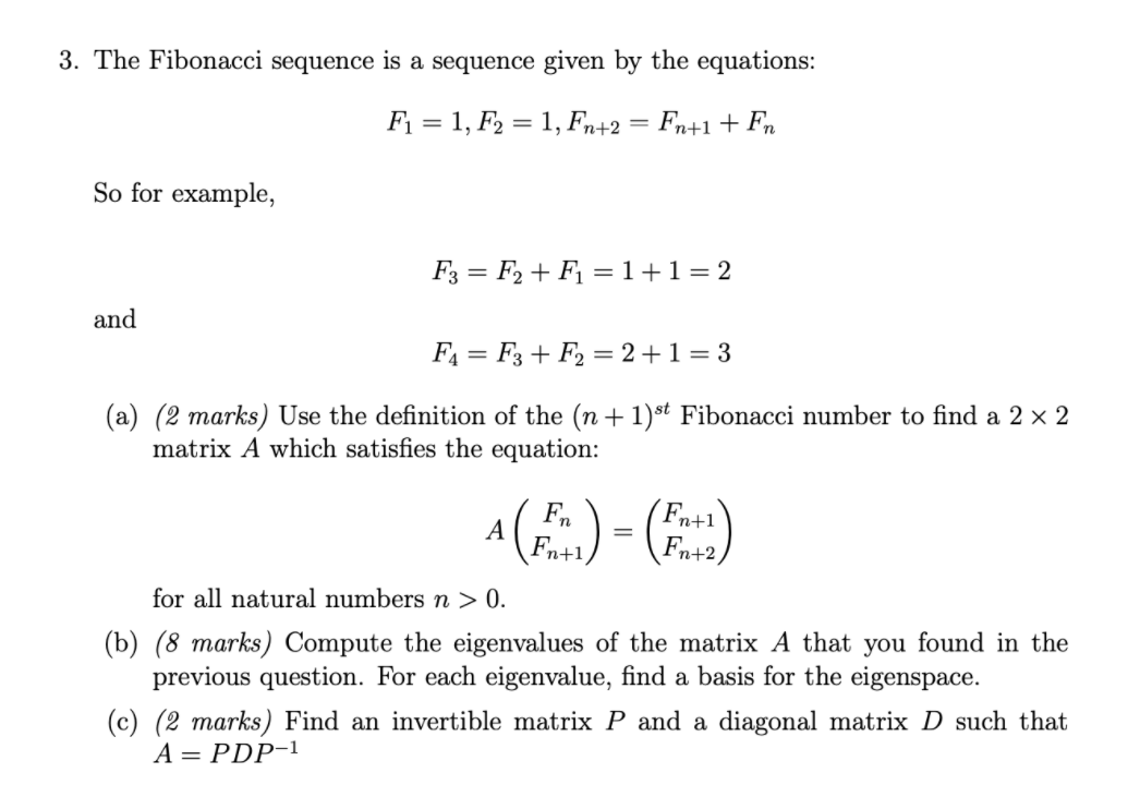 Solved == Enti/ 3. The Fibonacci sequence is a sequence | Chegg.com