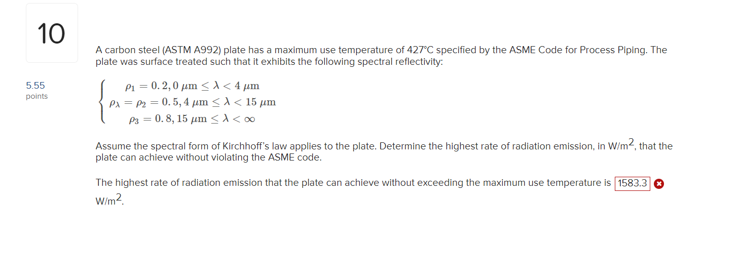 Solved 10 A carbon steel (ASTM A992) plate has a maximum use | Chegg.com