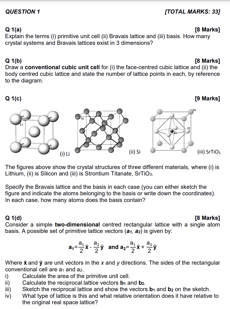 Solved Q1(a) [8 Marks] Explain the terms (i) primitive unit | Chegg.com