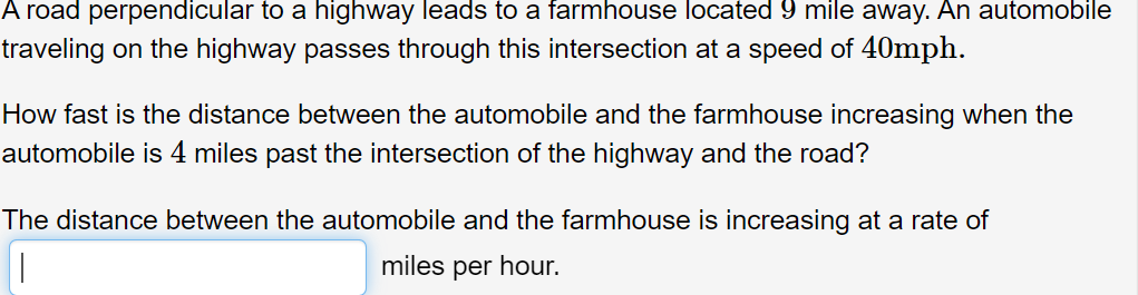 Solved A road perpendicular to a highway leads to a | Chegg.com