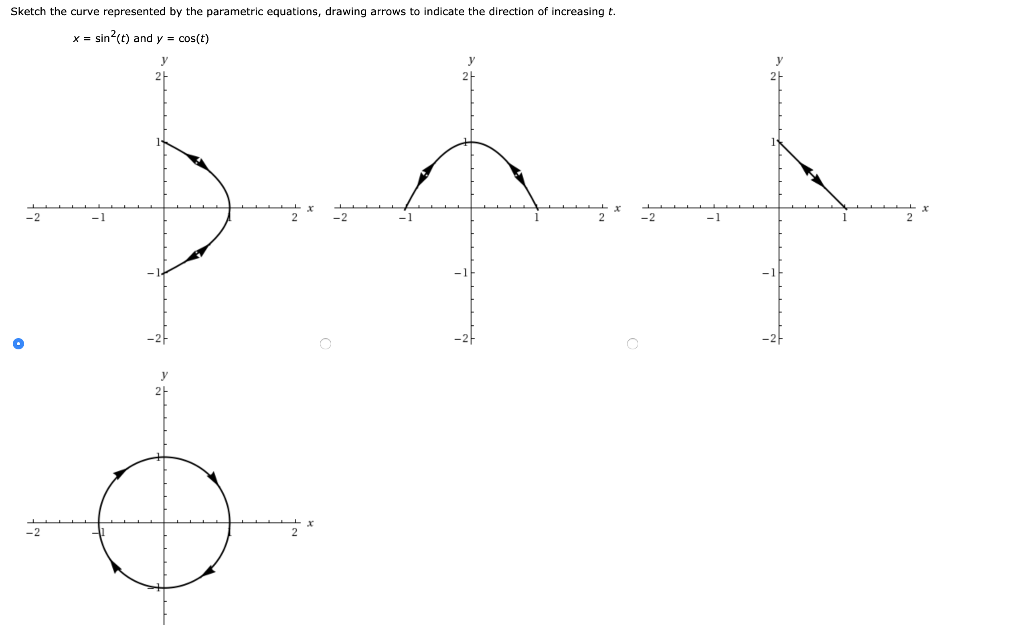 Solved Sketch the curve represented by the parametric | Chegg.com