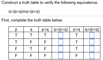 Solved Construct a truth table to verify the following | Chegg.com