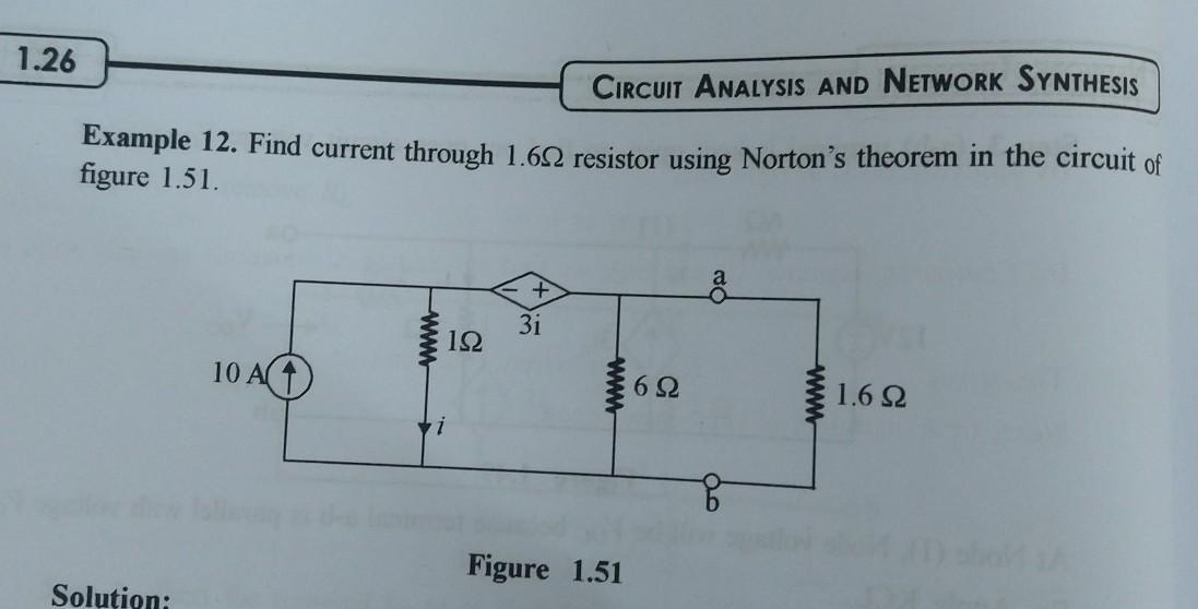 Solved Example 12. Find current through 1.6Ω resistor using | Chegg.com