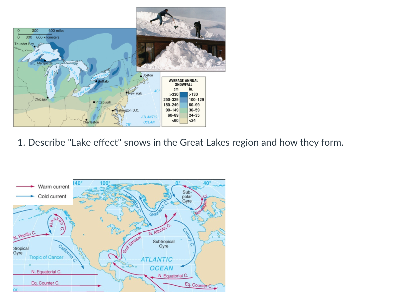 Solved Describe "Lake effect" snows in the Great Lakes | Chegg.com