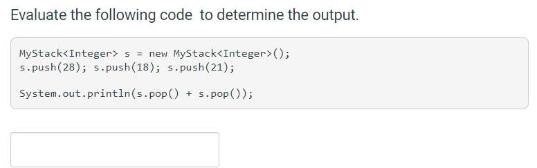 Solved Evaluate the following code to determine the output. | Chegg.com