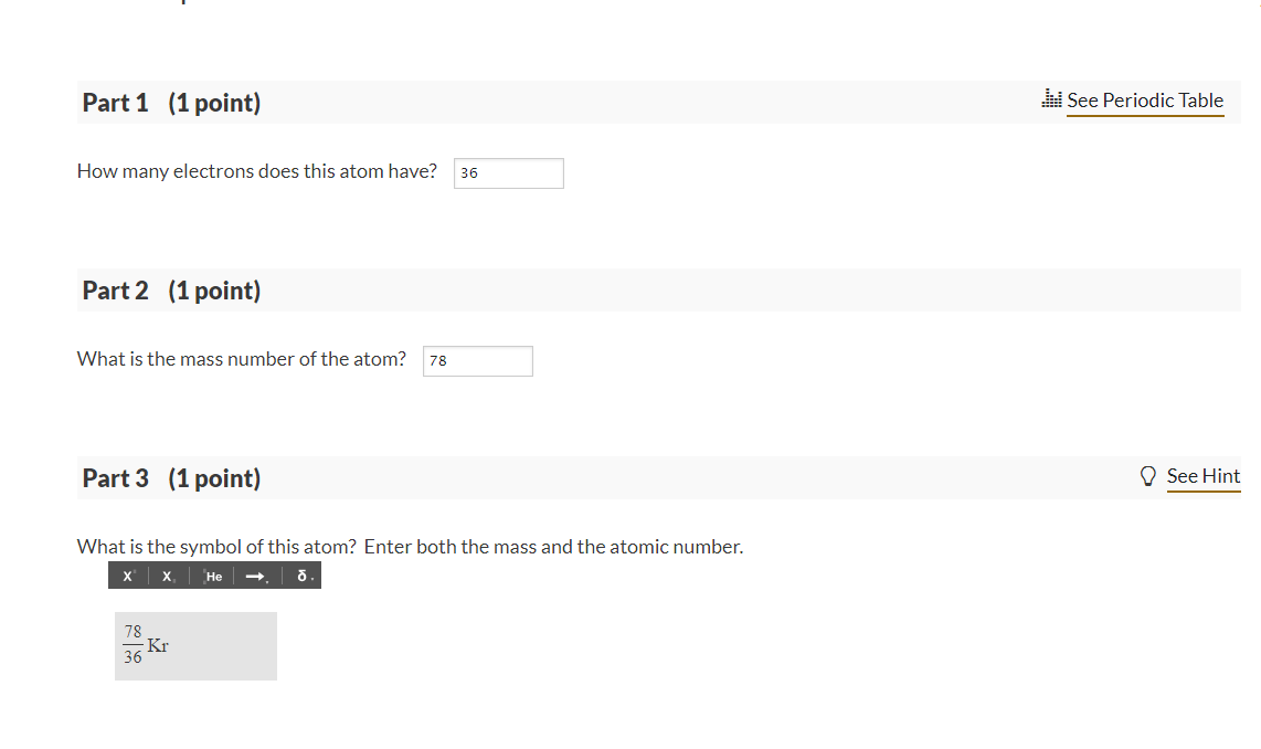 Solved Whats wrong with part 3?Part 1 (1 ﻿point)How many | Chegg.com