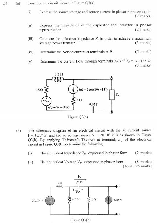 Solved Q3 A Consider The Circuit Shown In Figure Q3a 