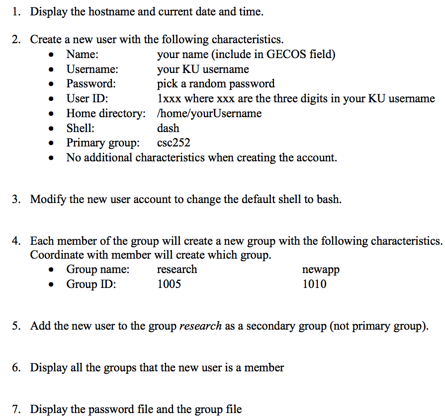 Solved You can just make up a username and KU ID. This is | Chegg.com