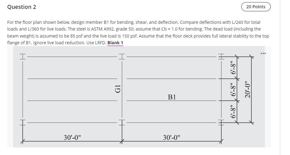 Solved Question 2 20 Points For the floor plan shown below, | Chegg.com